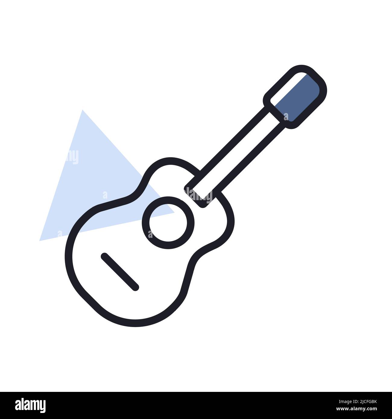 Classical acoustic guitar vector icon. Graph symbol for musical web ...