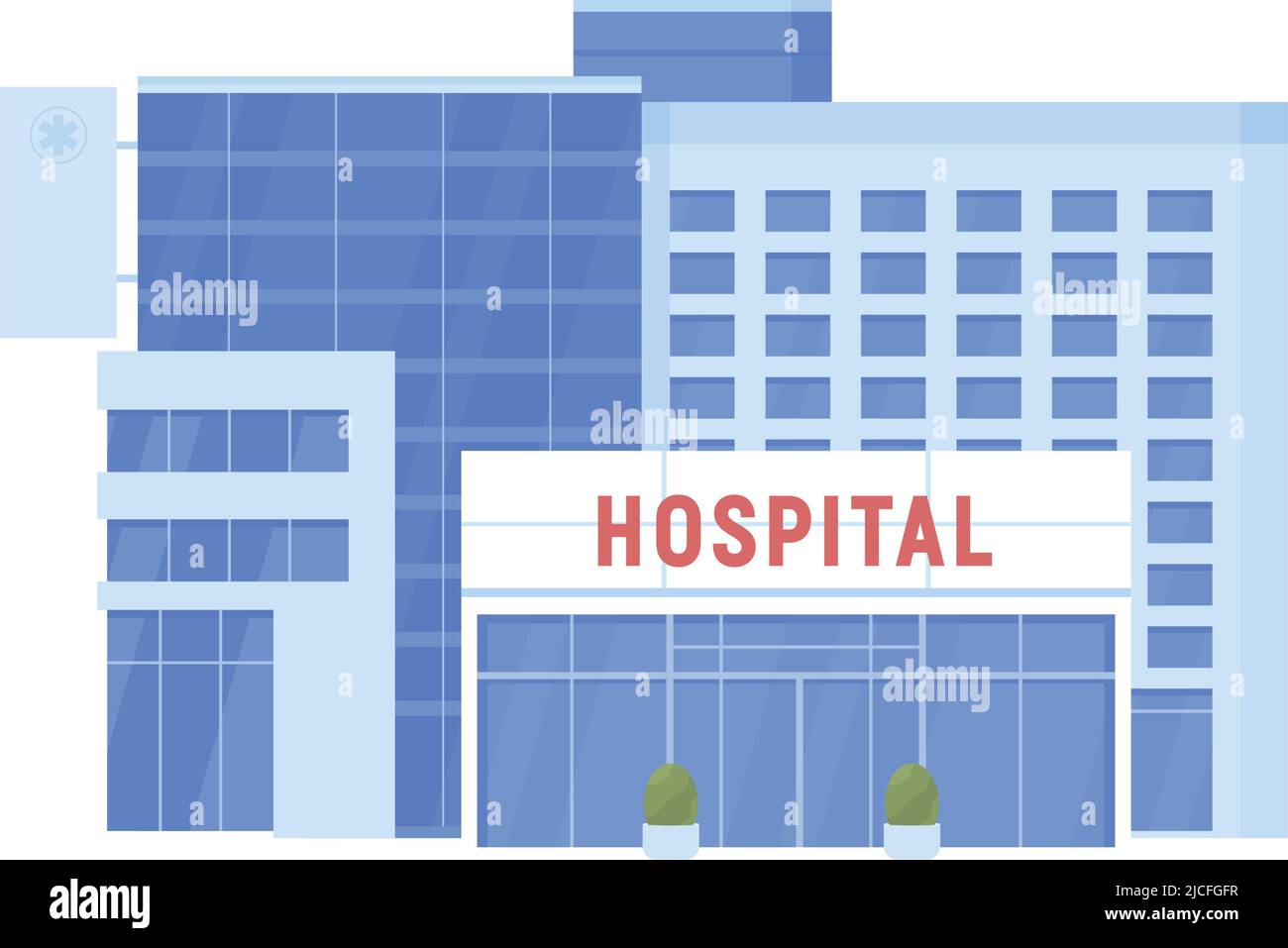 Hospital building clipart Cut Out Stock Images & Pictures - Alamy