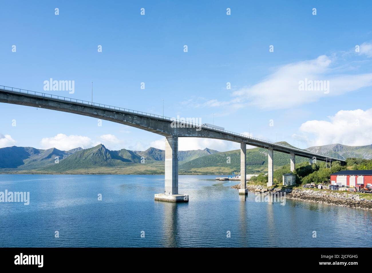 Norway, Nordland, bridge at Risøyhamn Stock Photo - Alamy