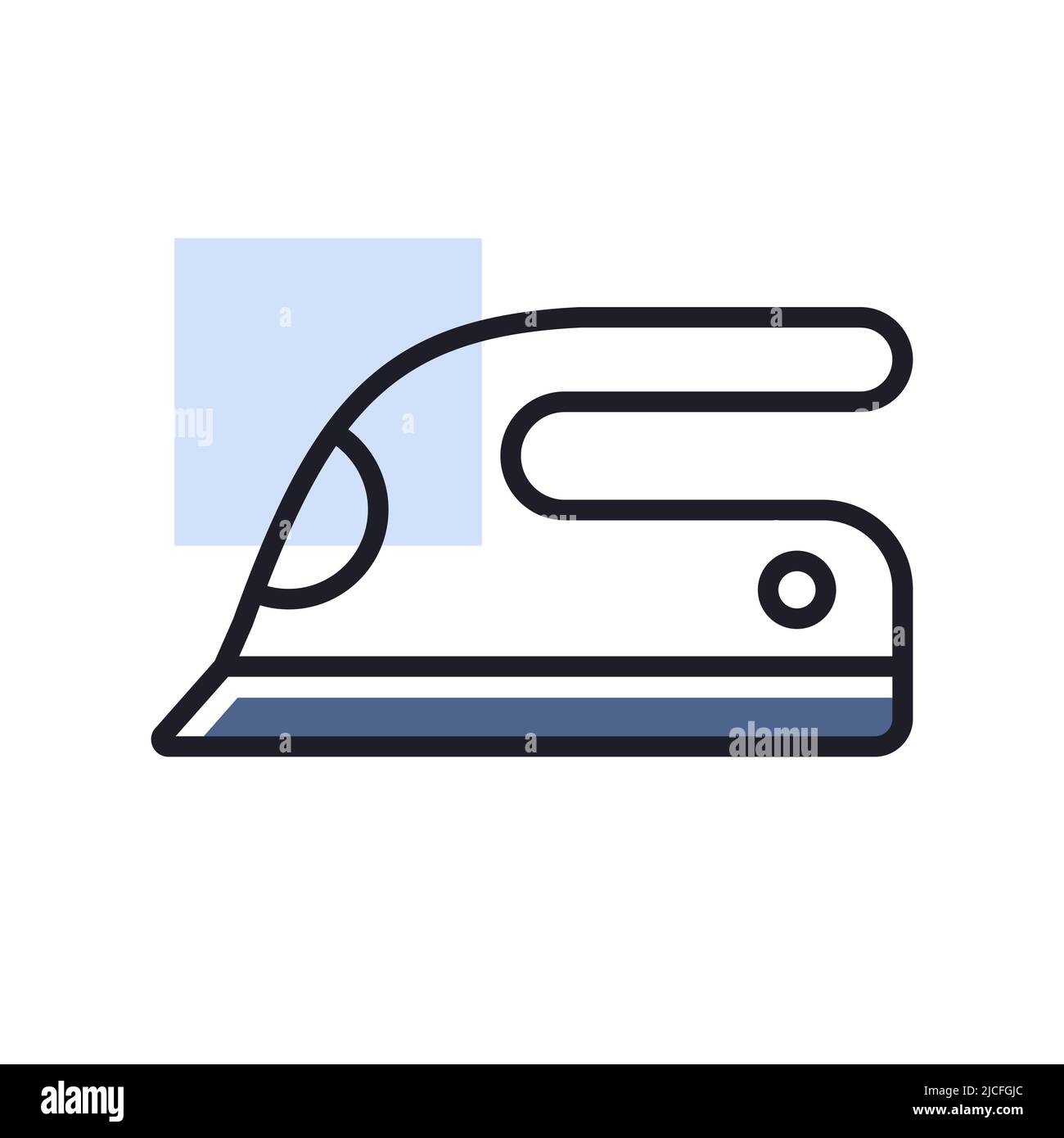 Steam iron flat vector isolated icon. Graph symbol for household ...