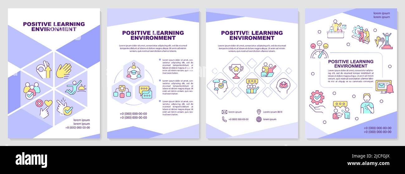 Positive learning environment brochure template Stock Vector Image ...