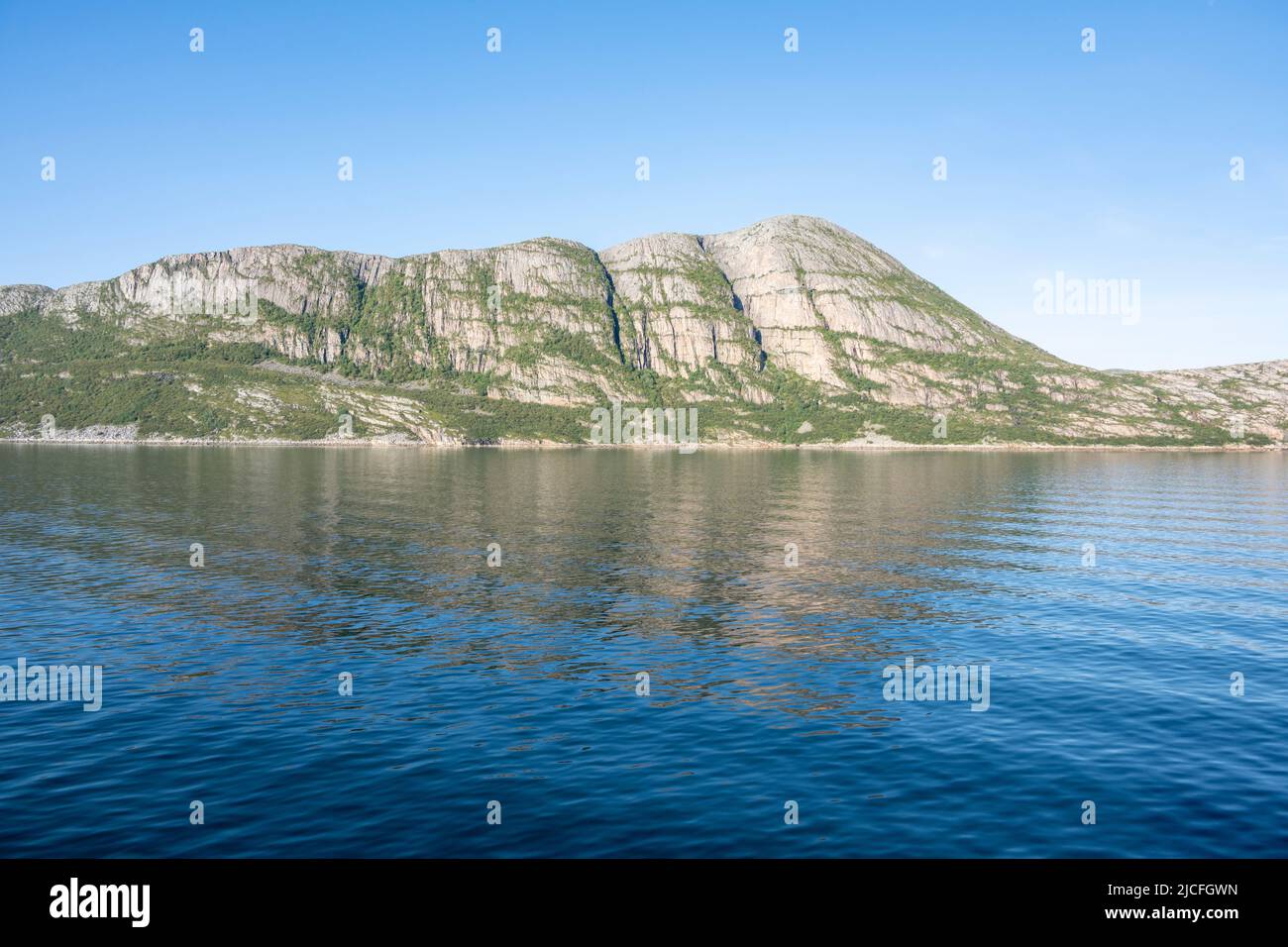 Norway, Nordland, Stigen island with prominent mountains Stock Photo ...