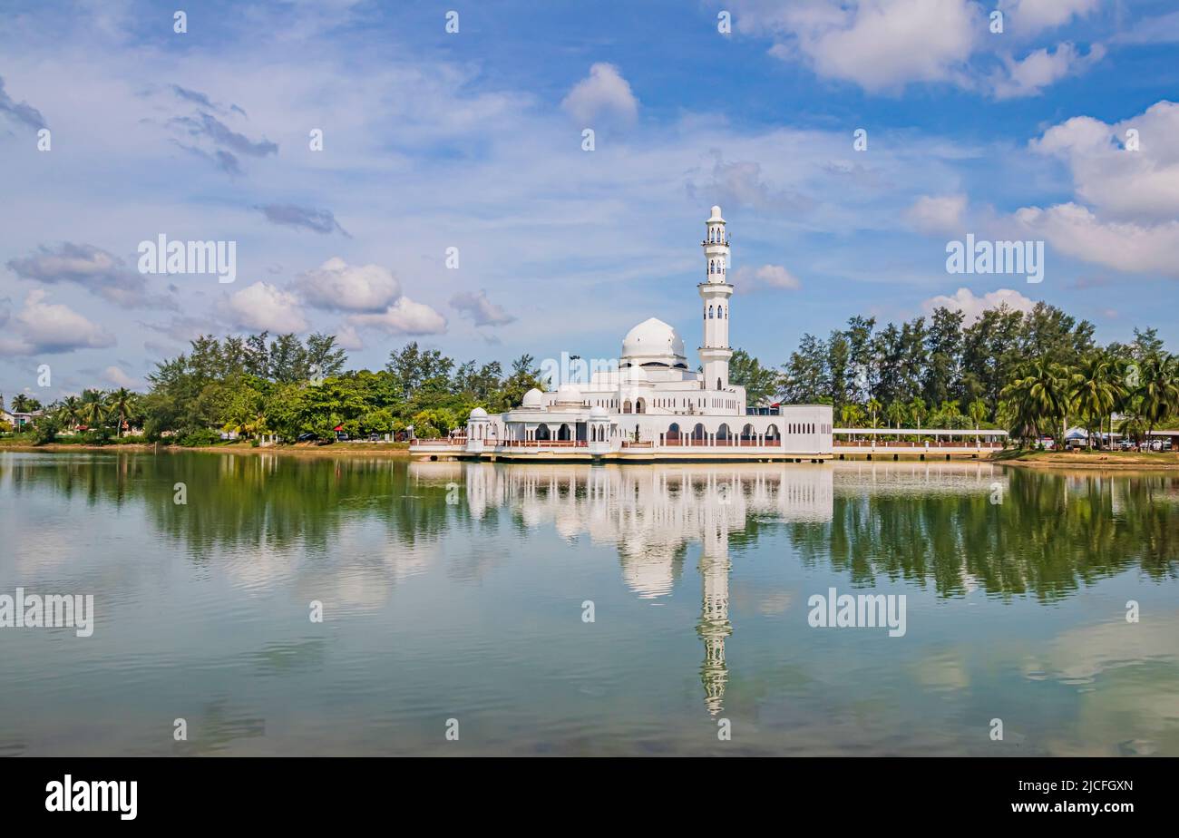 Kuala Ibai Floating Mosque or Tengku Tengah Zaharah Mosque, with its ...
