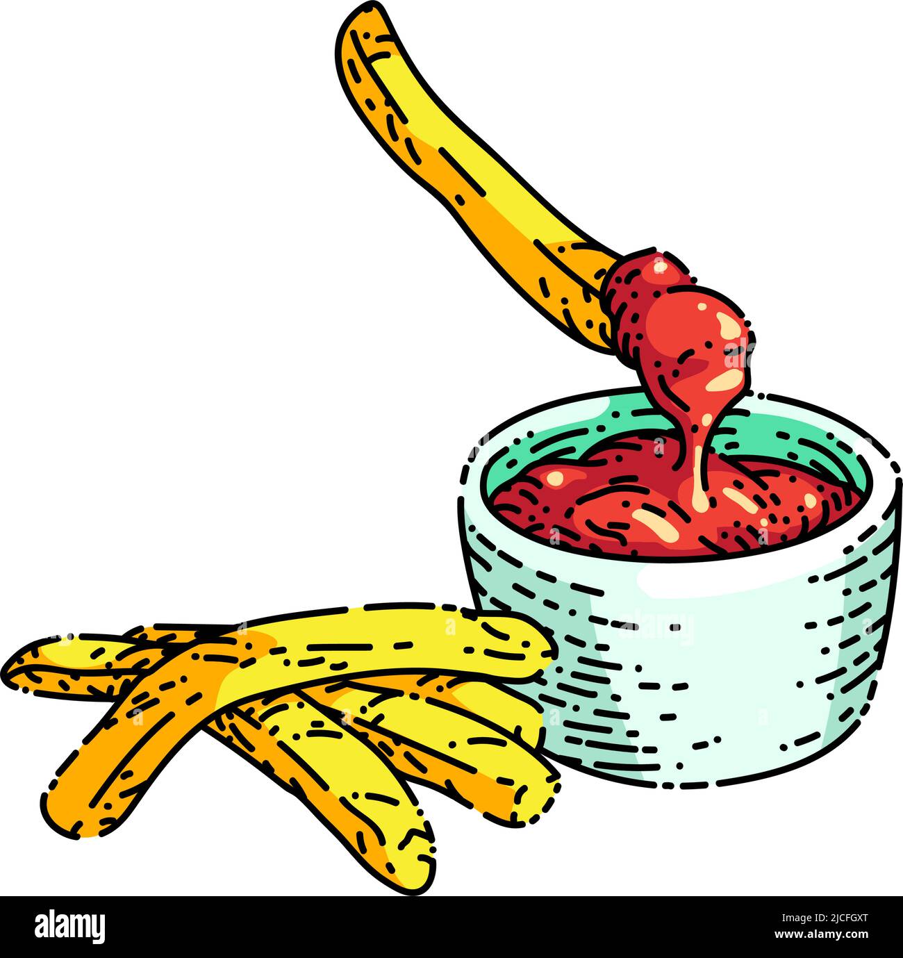 french sauce sketch hand drawn vector Stock Vector Image & Art - Alamy