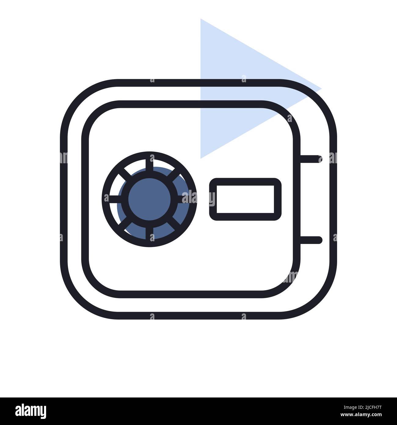 In room safe flat vector isolated icon. Graph symbol for travel and ...