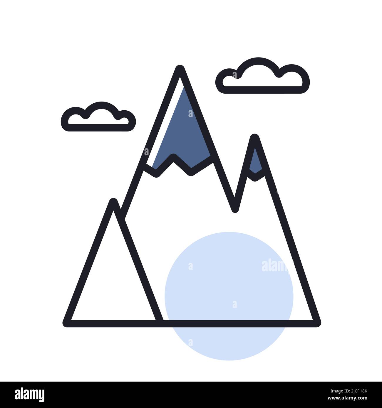 Mountains vector isolated icon. Nature sign. Graph symbol for travel ...