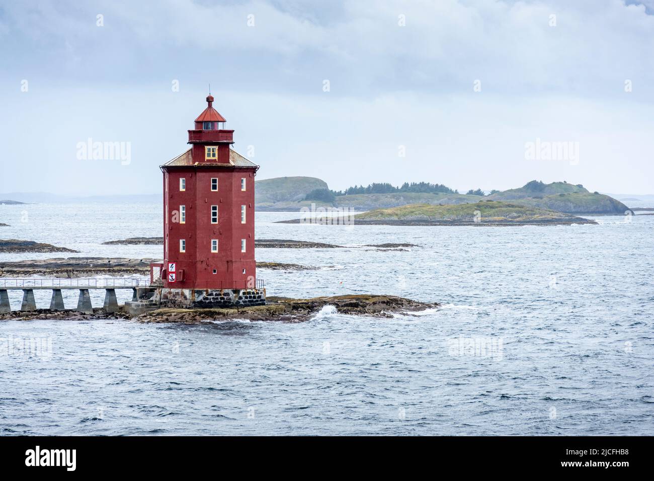 Norway, Kjeungskjaer fyr a lighthouse on a small shäre off Orland ...