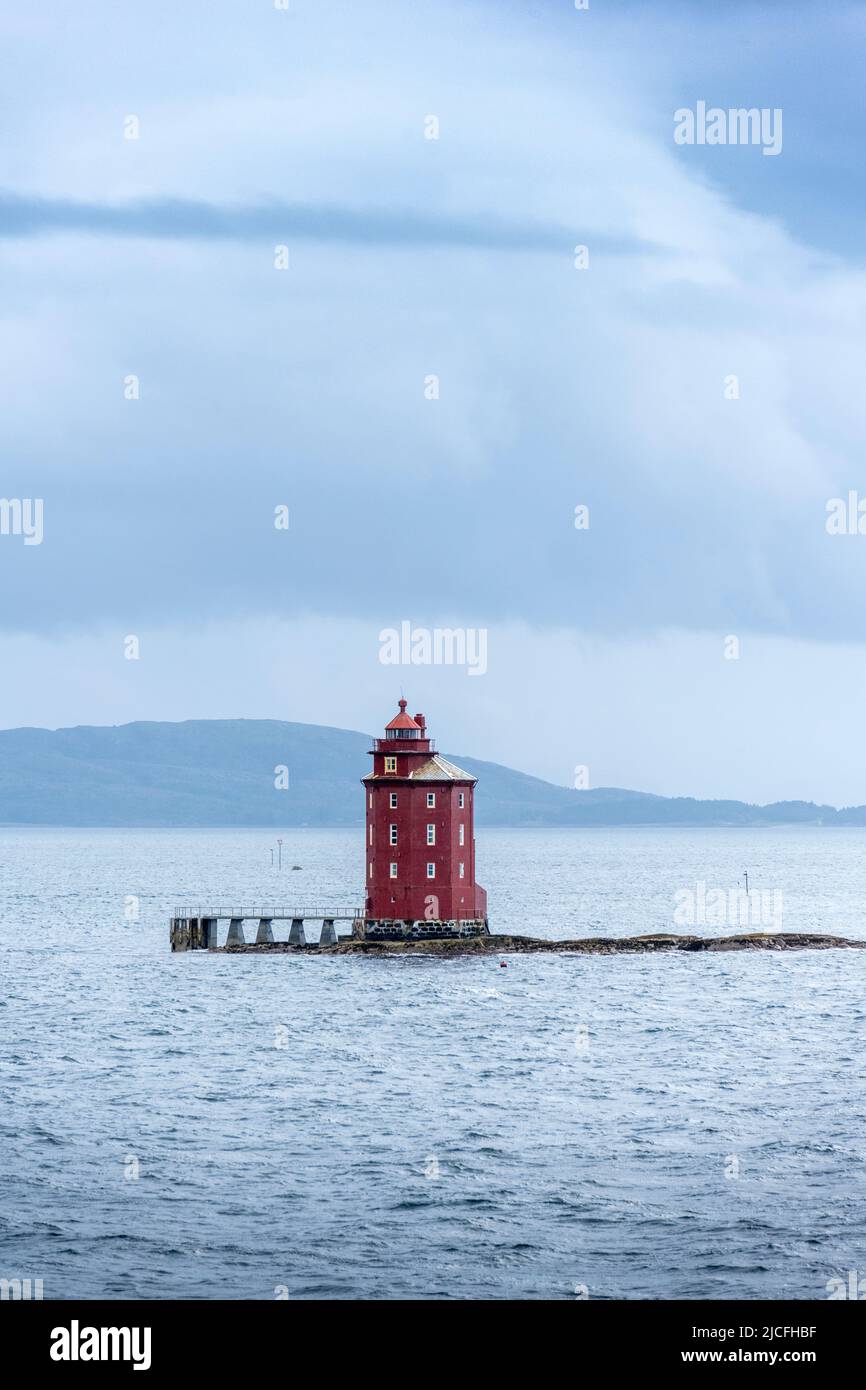 Norway, Kjeungskjaer fyr a lighthouse on a small shäre off Orland ...