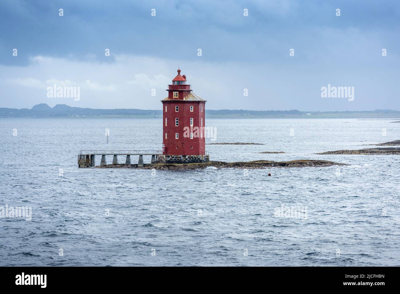 Norway, Kjeungskjaer fyr a lighthouse on a small shäre off Orland ...