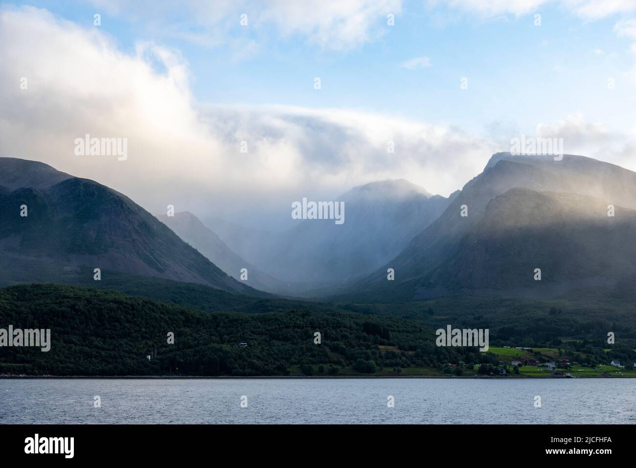 Norway, Troms og Finnmark, coastal landscape near Grytøya Island Stock ...