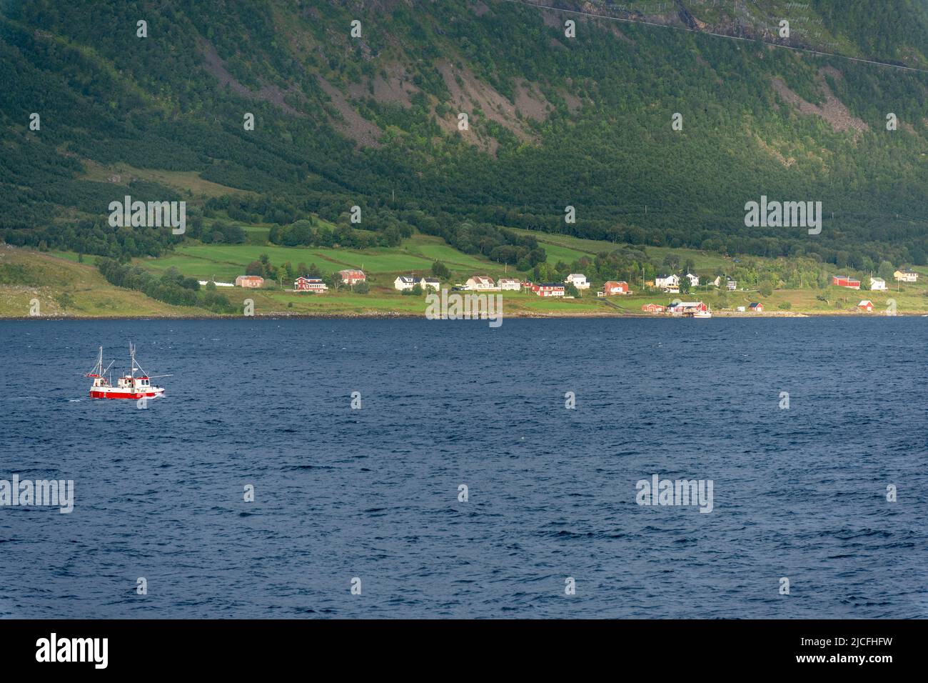 Norway, Troms og Finnmark, coastal landscape near Grytøya Island Stock ...