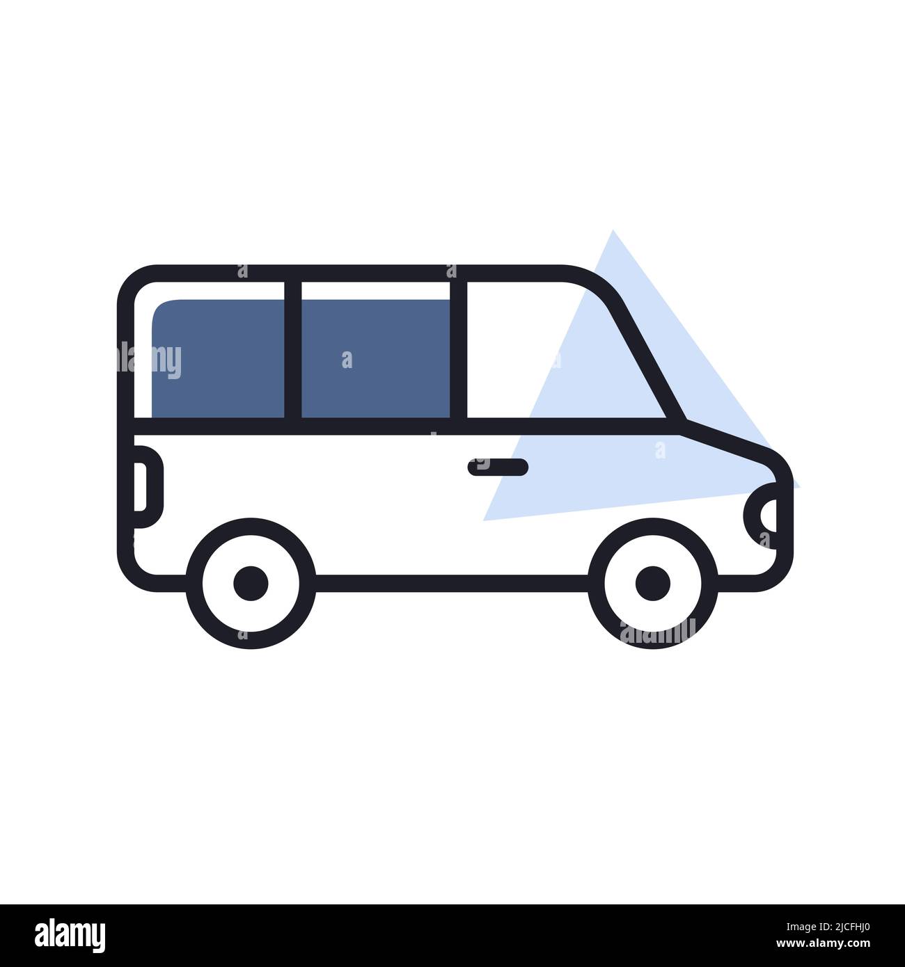 Airport shuttle minivan, shuttle bus vector icon. Graph symbol for ...