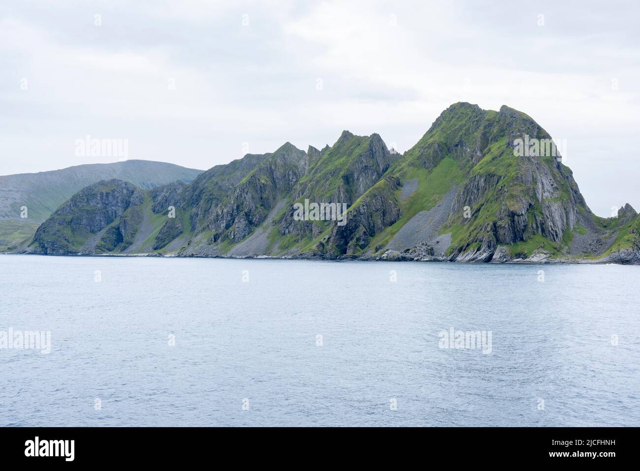Norway, Troms og Finnmark, rocky landscape of Silda Island Stock Photo ...