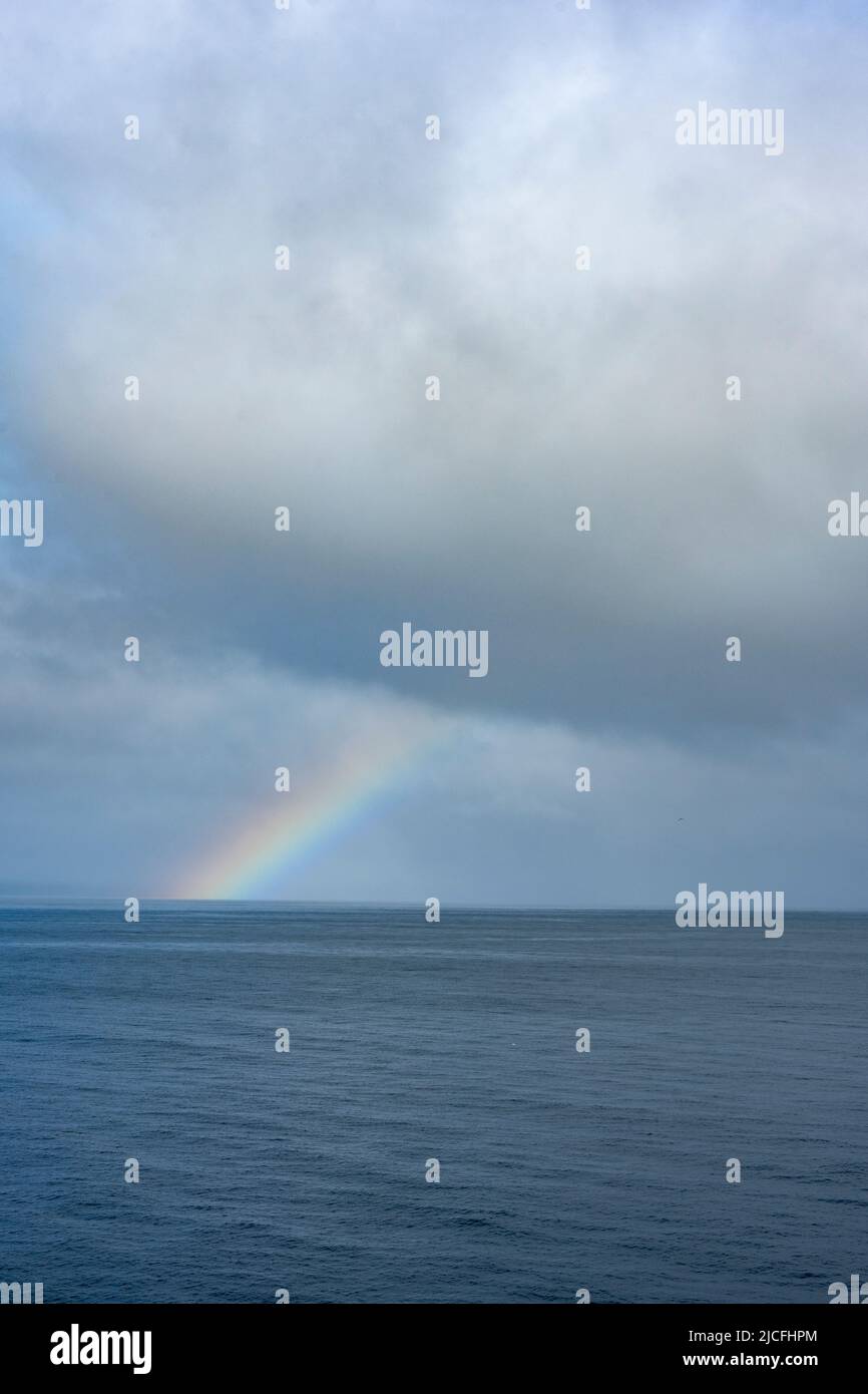 Norway, Troms og Finnmark, Rainbow over the Barents Sea Stock Photo - Alamy
