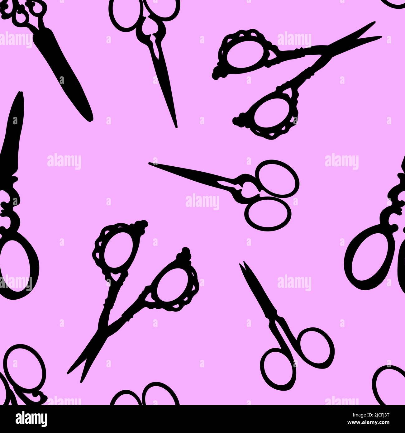Doodle seamless scissors pattern for fabrics and linens and wrapping ...