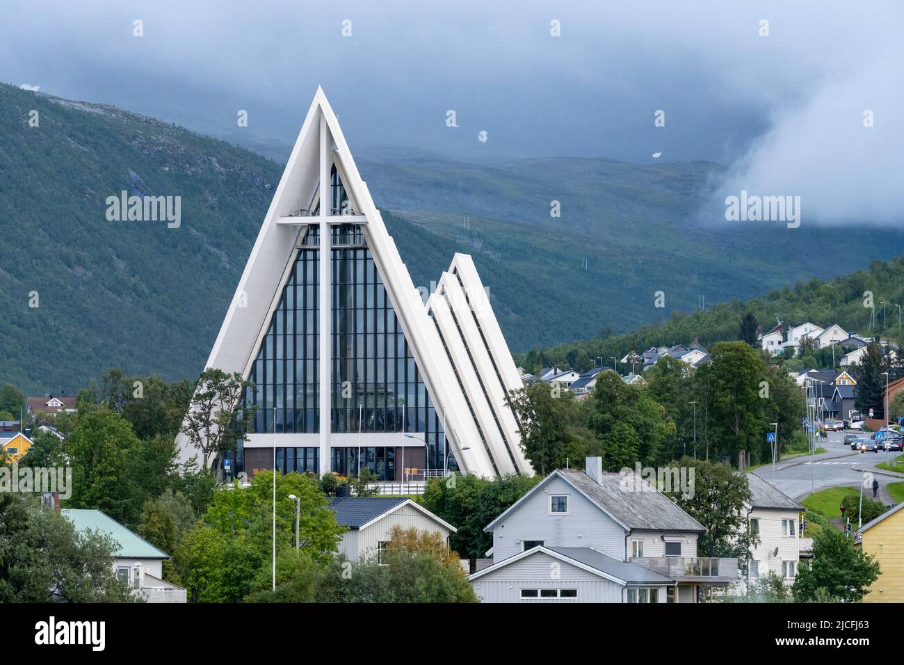Norway, Troms og Finnmark, the Ice Sea Cathedral landmark of Tromsø ...
