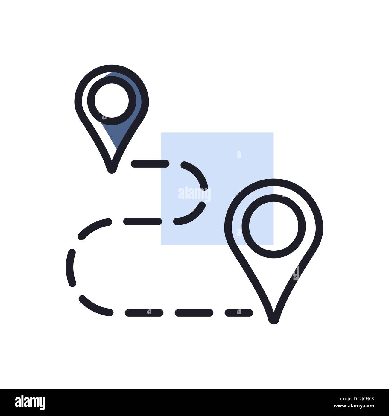 Route vector isolated icon. Navigation sign. Graph symbol for travel ...