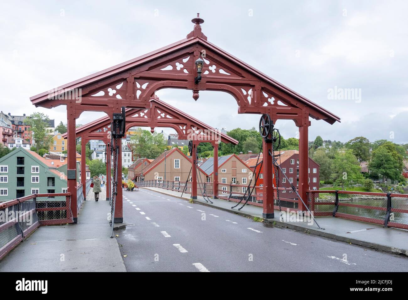 Norway, Trondelag, Trondheim, "old city bridge" (norw. Gamle bybroen ...