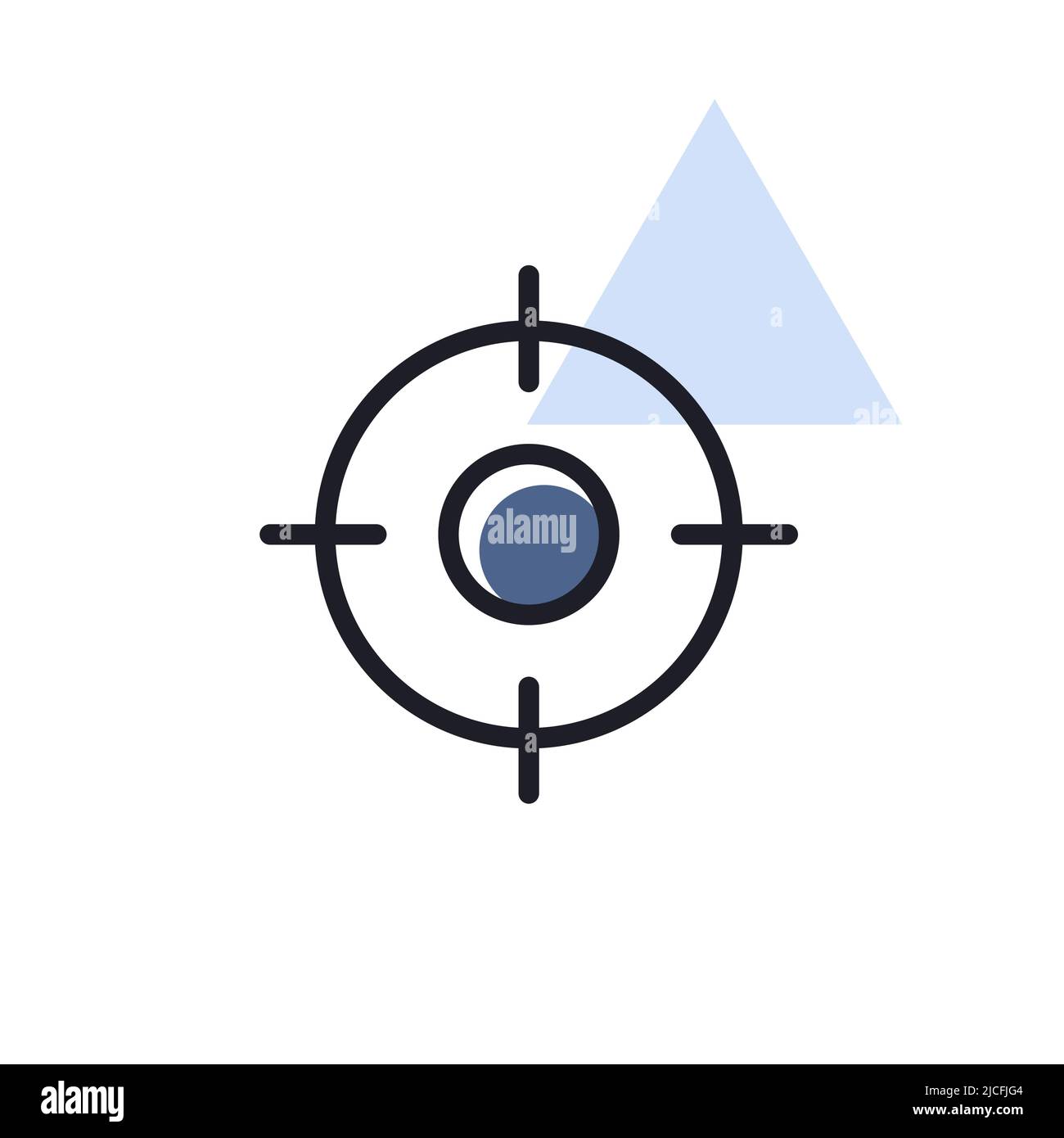 Crosshairs target destination vector isolated icon. Navigation sign ...