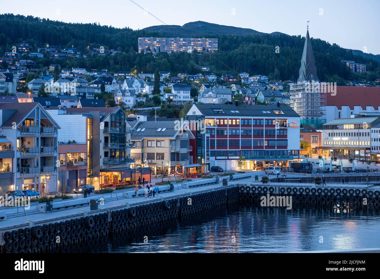 Norway, Møre og Romsdal, Molde, town view from the harbor side Stock Photo - Alamy