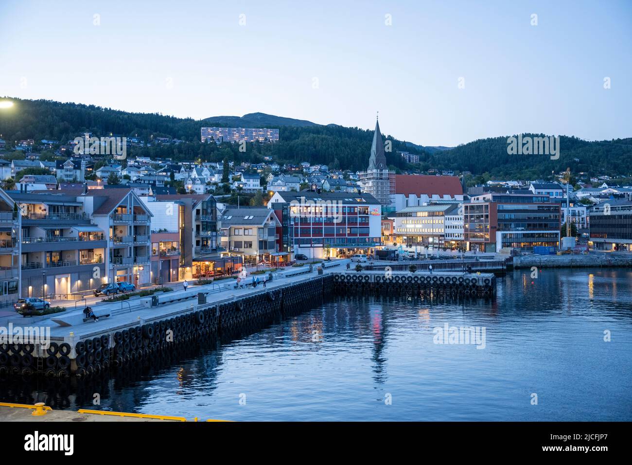 Norway, Møre og Romsdal, Molde, town view from the harbor side Stock ...