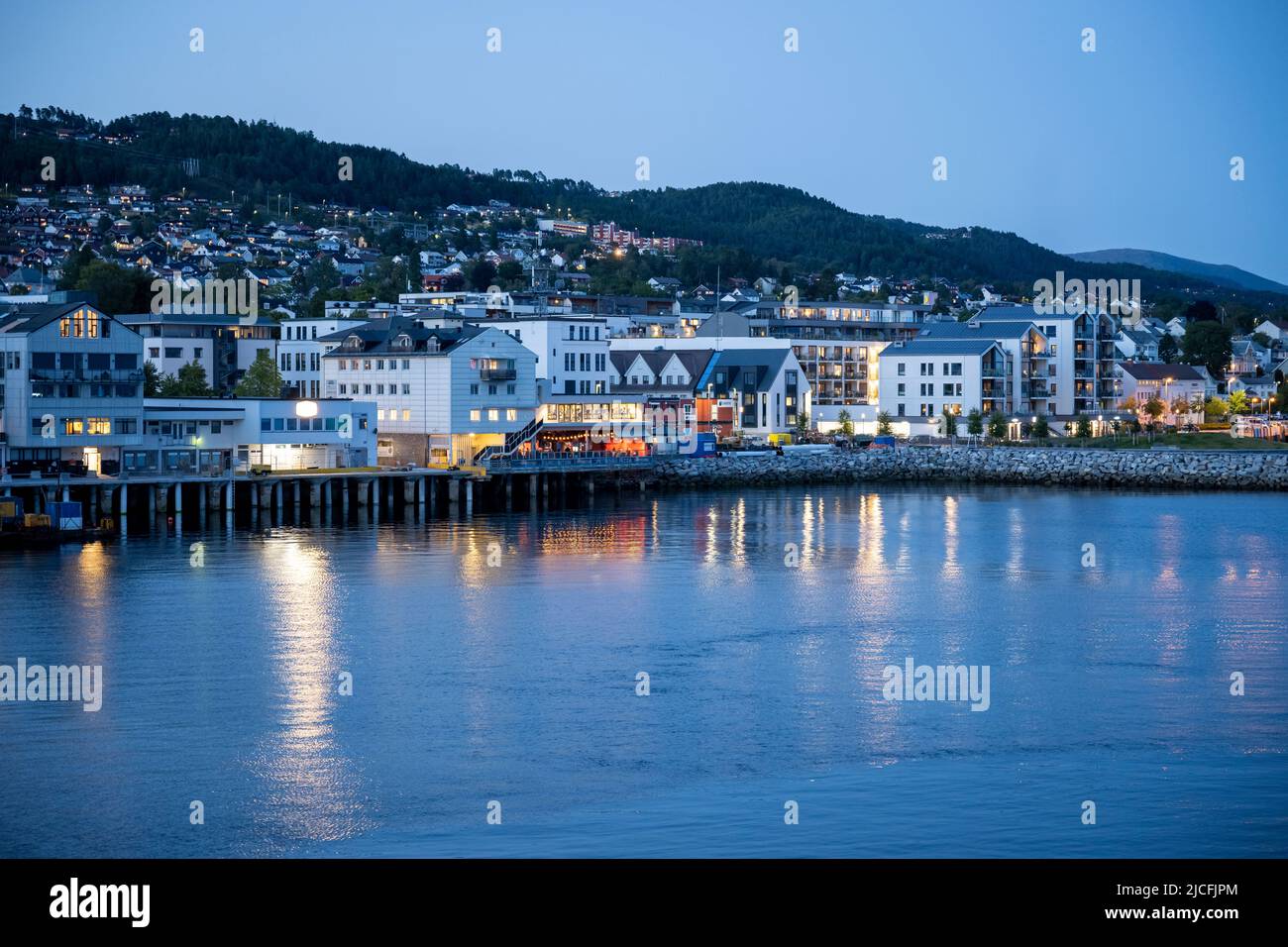 Norway, Møre og Romsdal, Molde, town view from the harbor side Stock ...