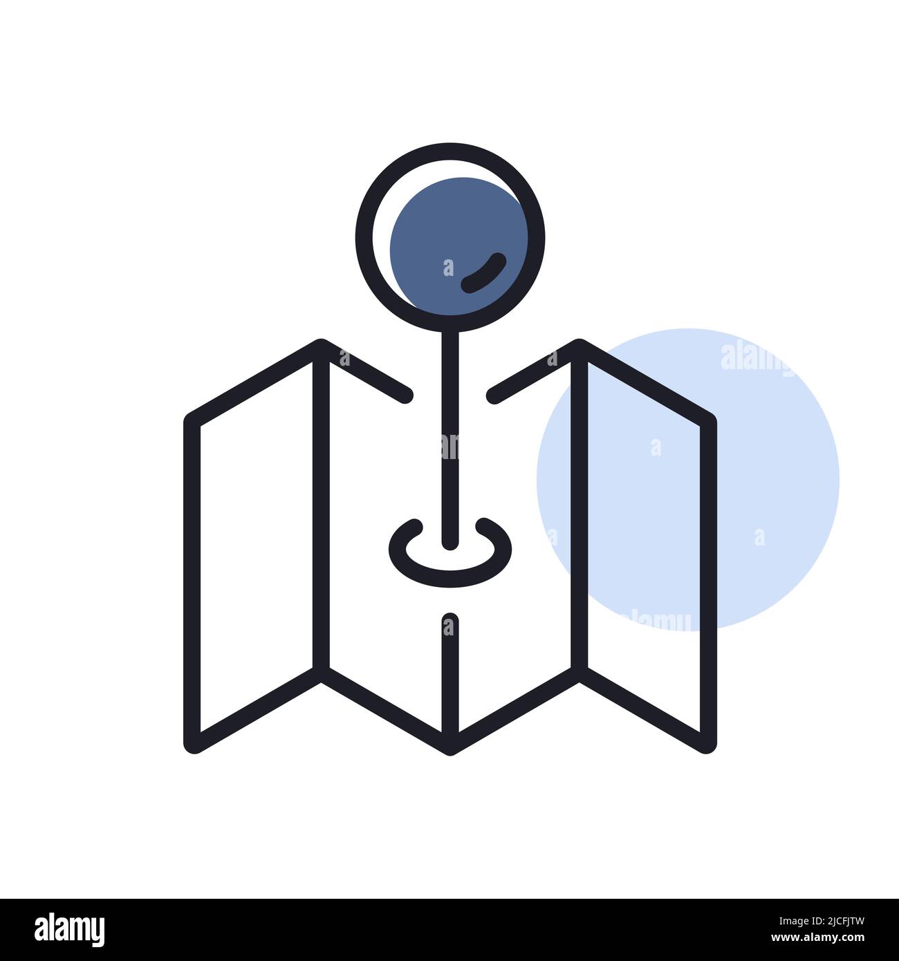 Map with pin, geo locate, pointer vector icon. Navigation sign. Graph ...