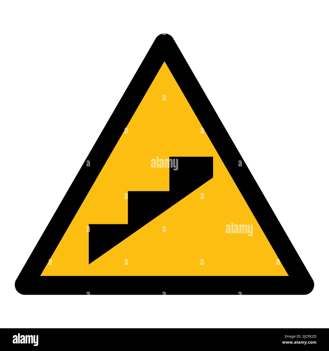 Beware Slope Step Symbol Isolate On White Background,Vector ...