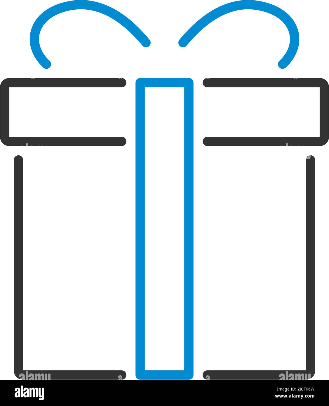 Gift Box Icon. Editable Bold Outline With Color Fill Design. Vector ...