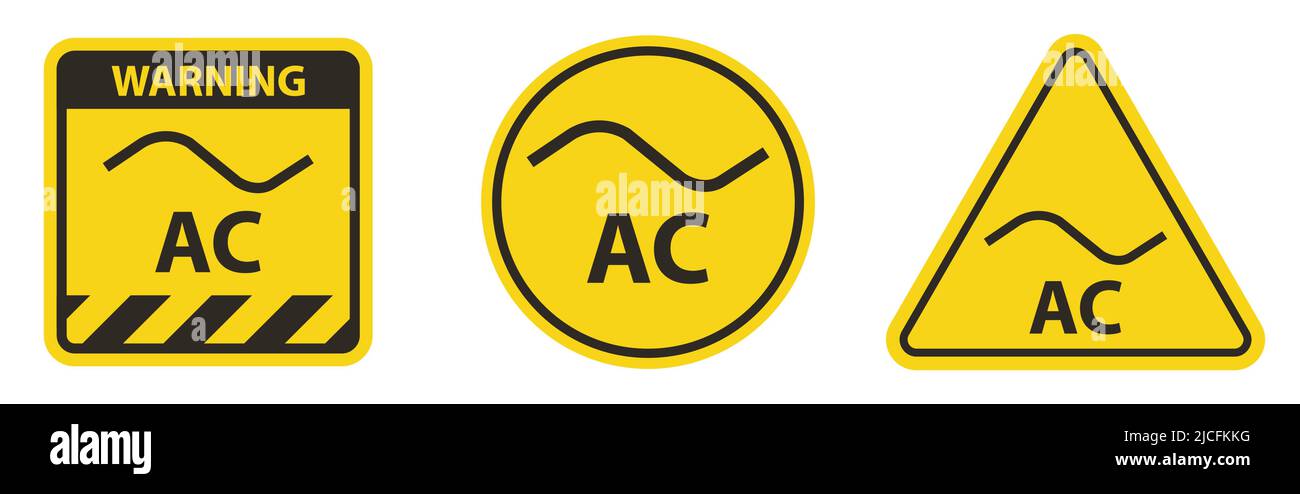 Alternating Current Ac Symbol Sign Isolate On White Background Vector