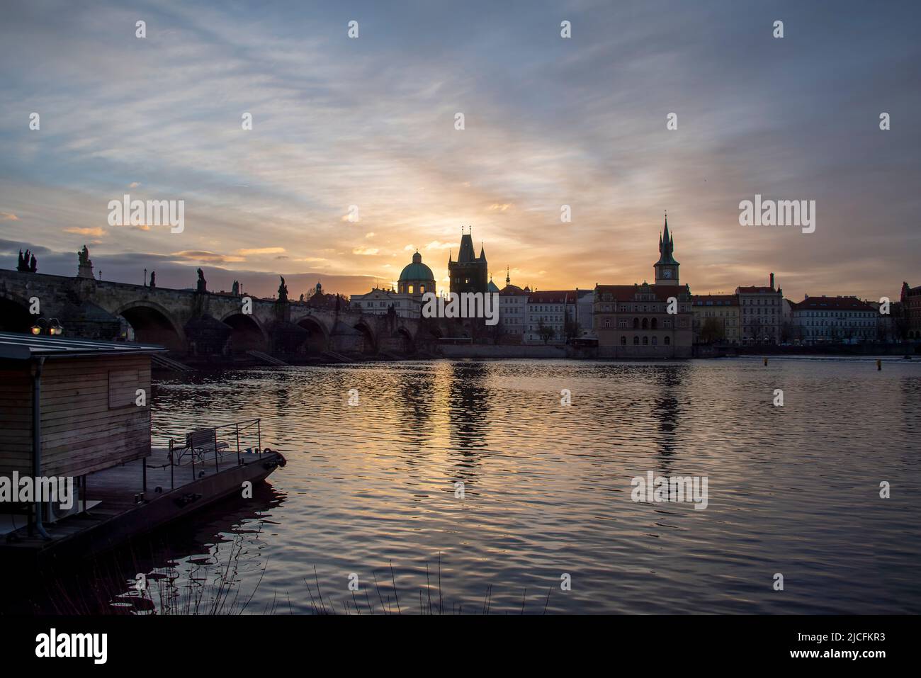 Prague cross on charles bridge hi-res stock photography and images - Alamy