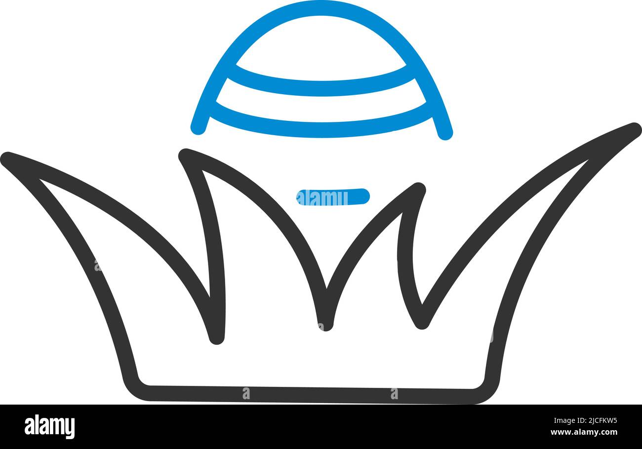 Easter Egg In Grass Icon. Editable Bold Outline With Color Fill Design ...
