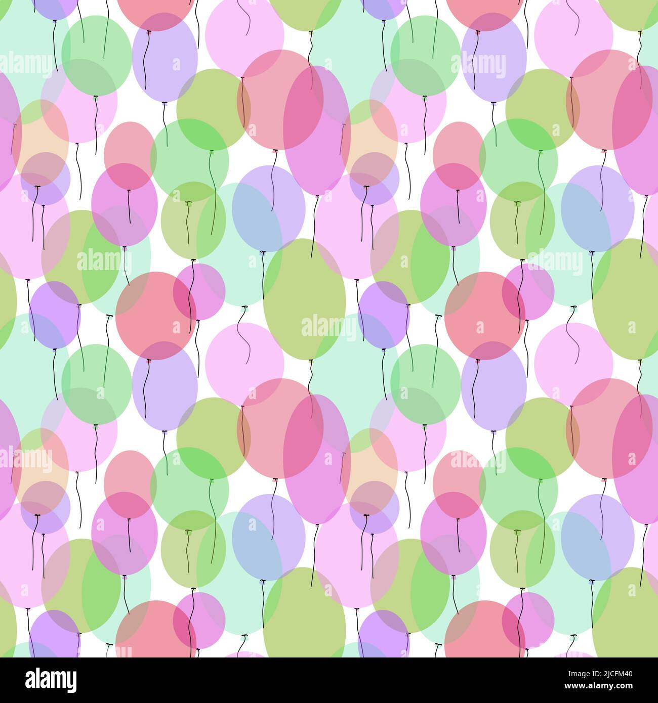 Birthday seamless cartoon balloons pattern for kids and gifts and cards ...