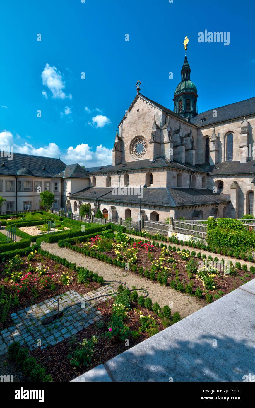 Cistercian Abbey Ebrach, monastery, monastery, house facade, spring ...