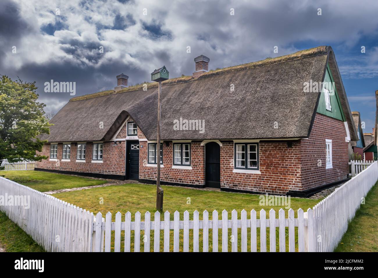 Traditional house home in Sonderho at the island Fano in the wadden sea ...