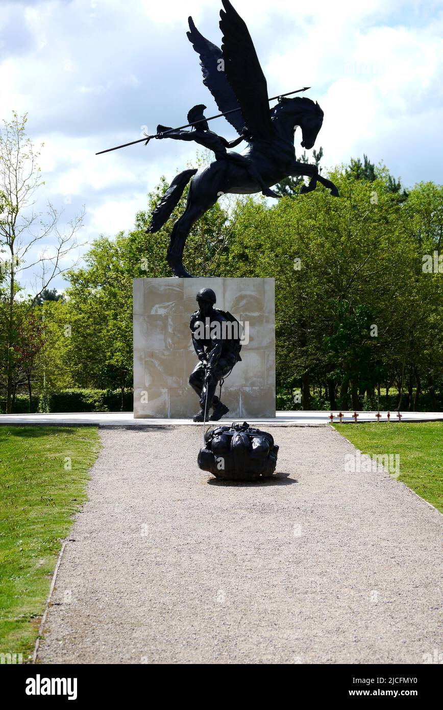 Bronze Statues of Bellerophon on Pegasus with a Paratrooper at the ...