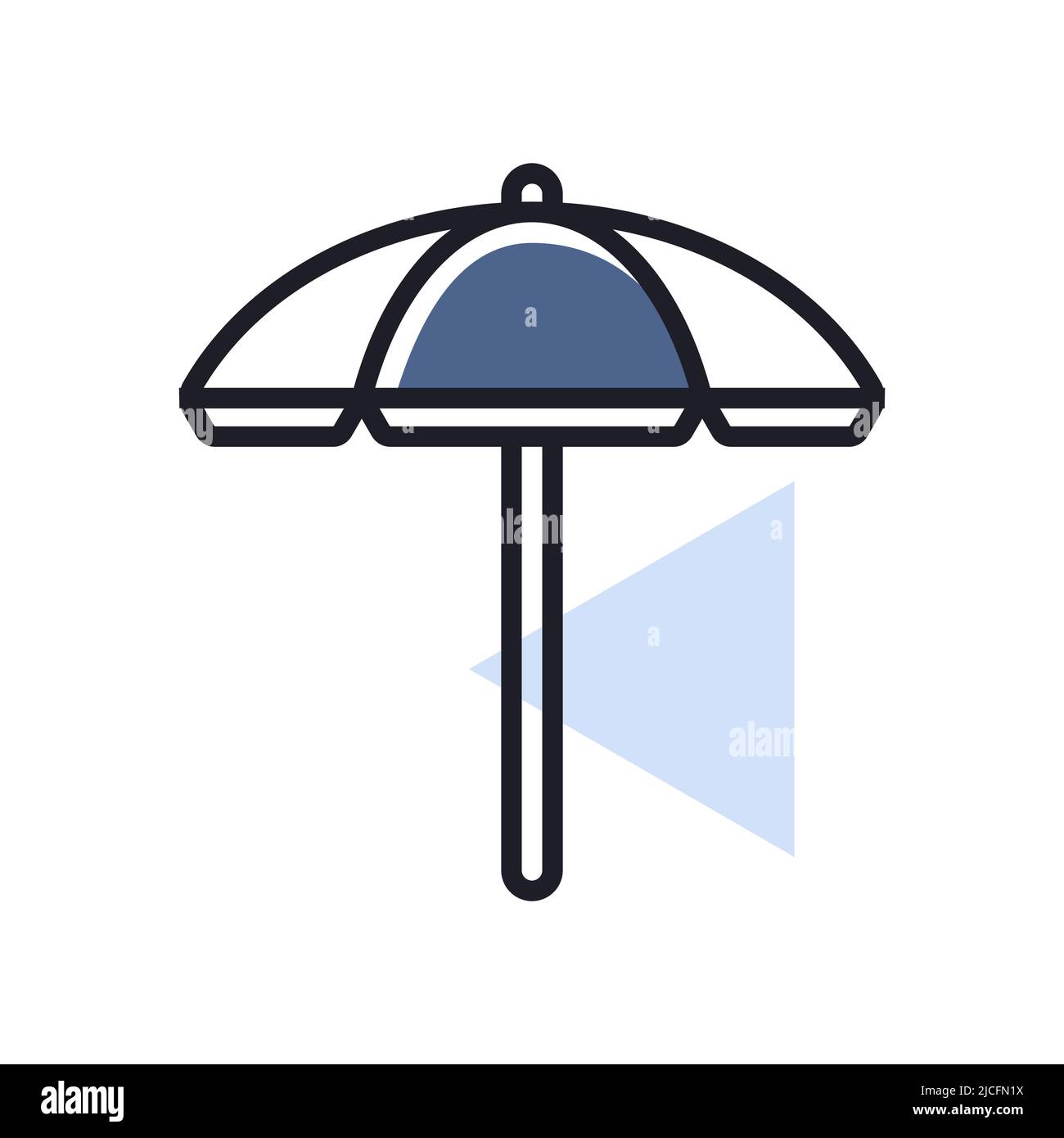 Beach parasol vector isolated icon. Summer sign. Graph symbol for ...