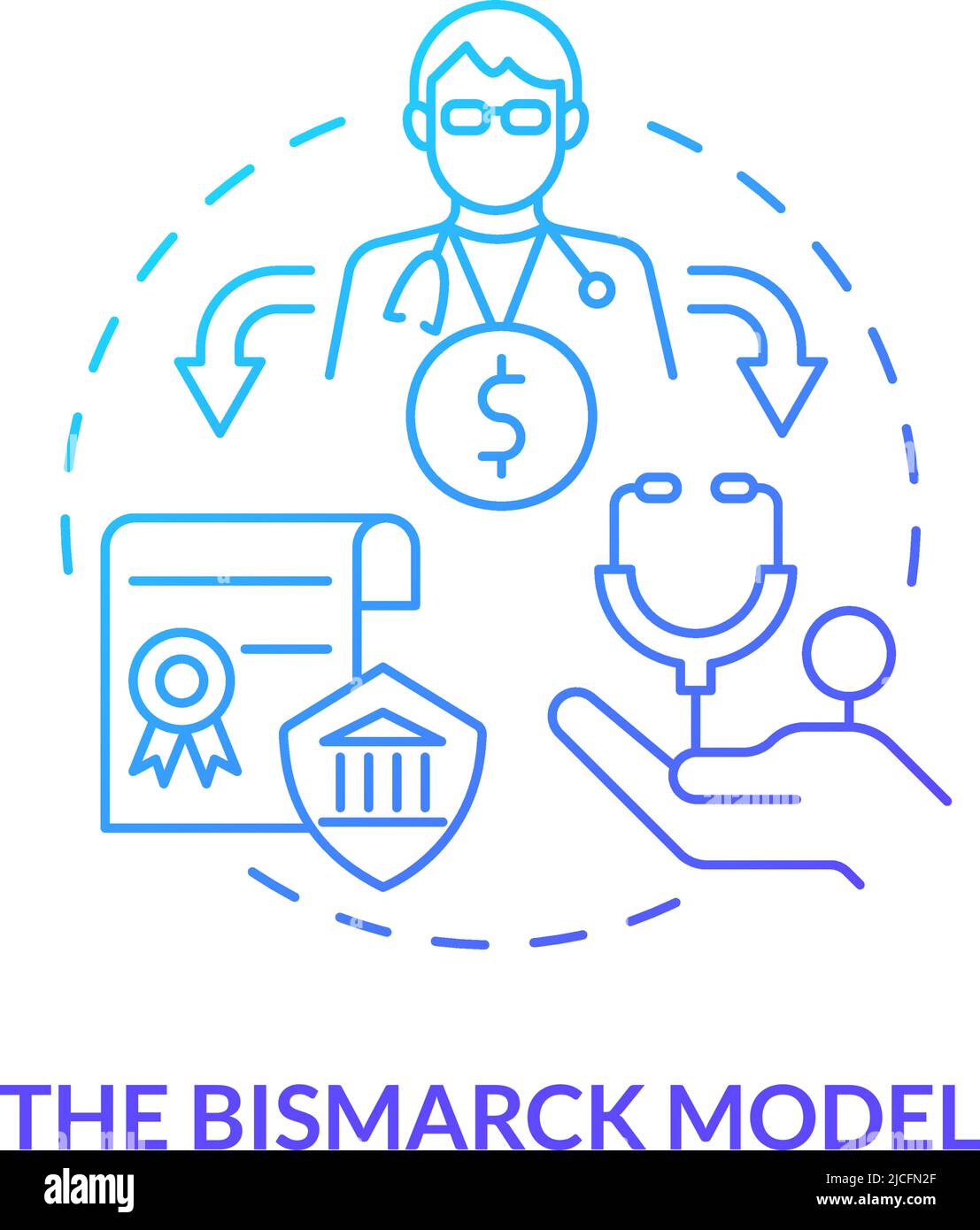 Bismarck model blue gradient concept icon Stock Vector Image & Art - Alamy