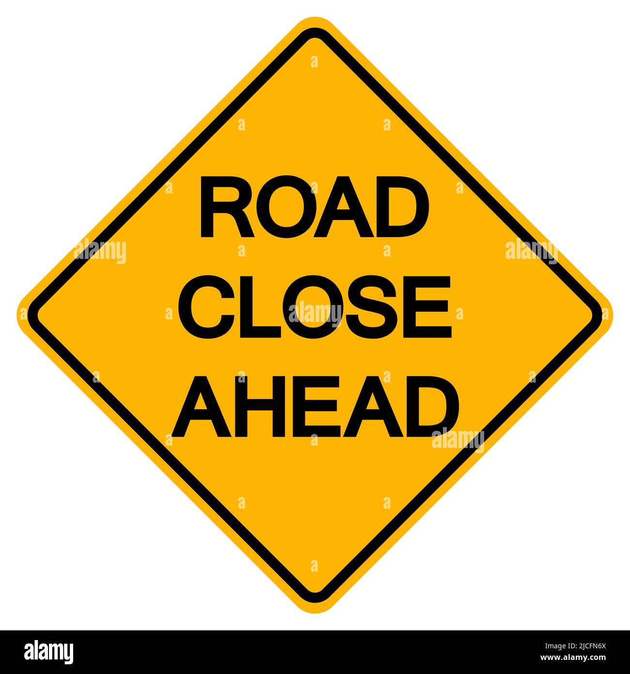 Road Lane Closed Traffic Road Symbol Sign Isolate on White Background ...