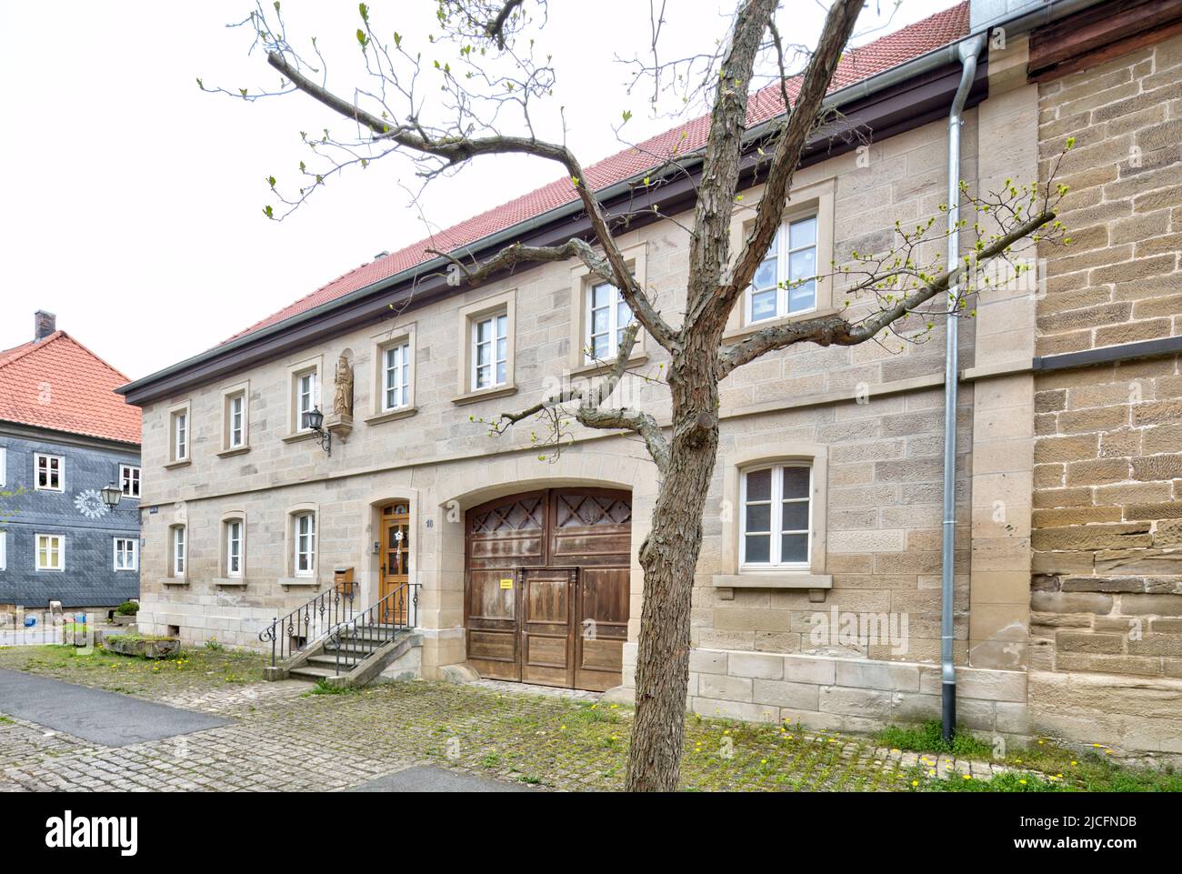 Ackerbürgerhöfe, ashlar, house facade, architecture, village view, Bad ...