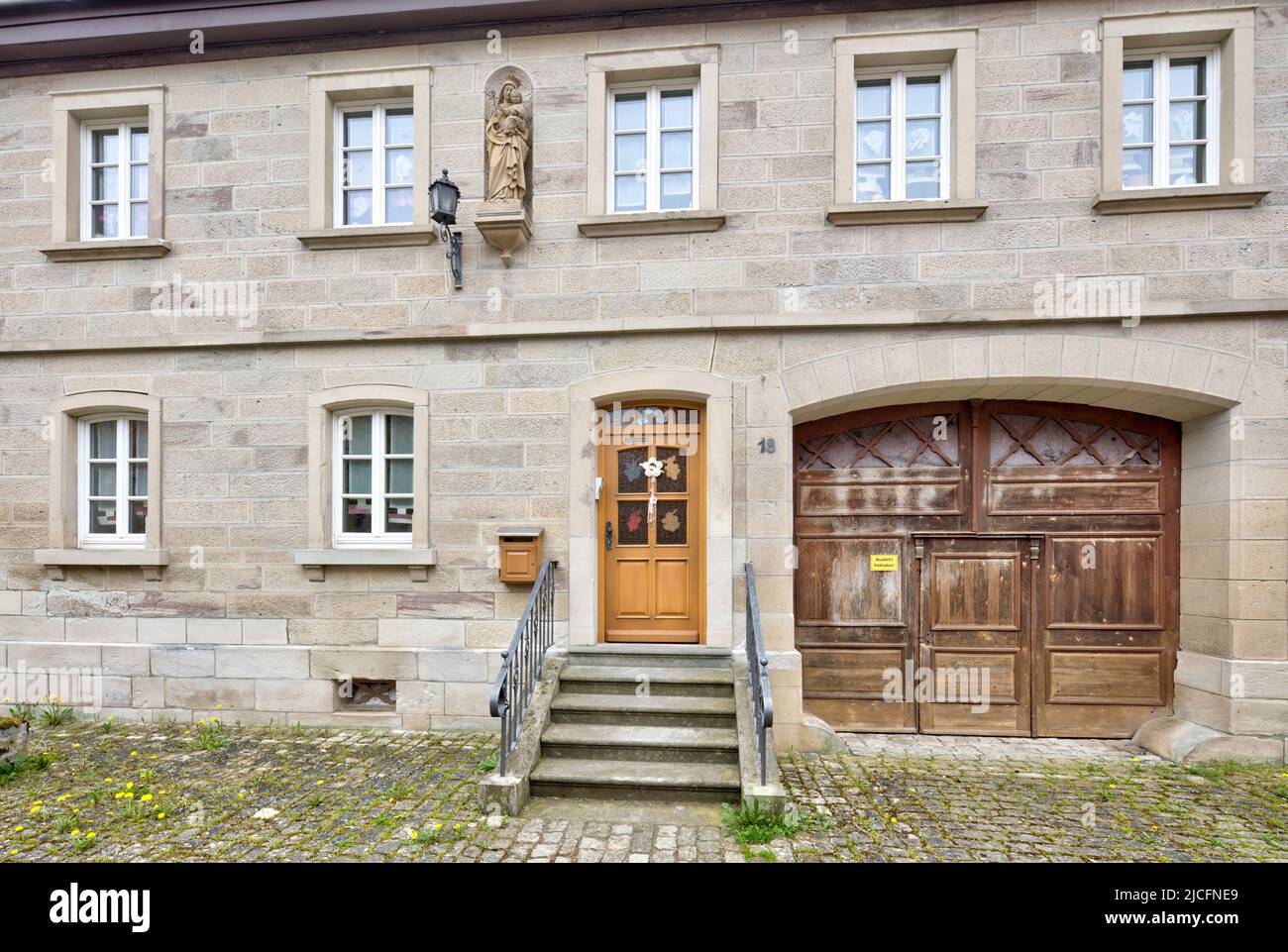 Ackerbürgerhöfe, ashlar, house facade, architecture, village view, Bad ...