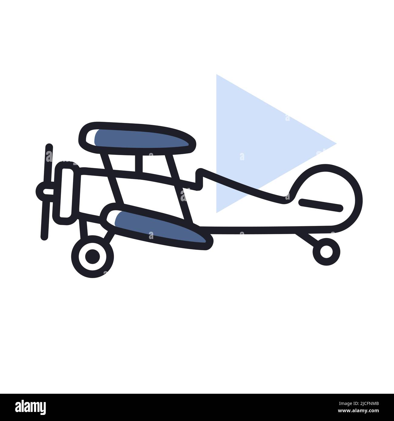 Light aircraft plane vector isolated icon. Graph symbol for travel and ...