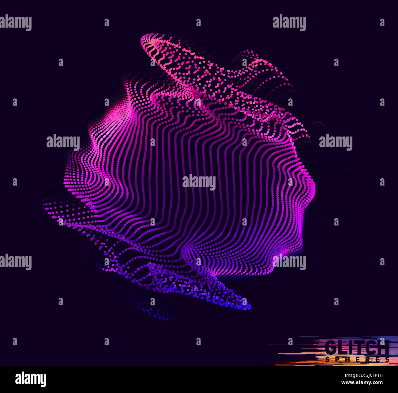 Abstract vector colorful mesh on dark background. Futuristic style card ...