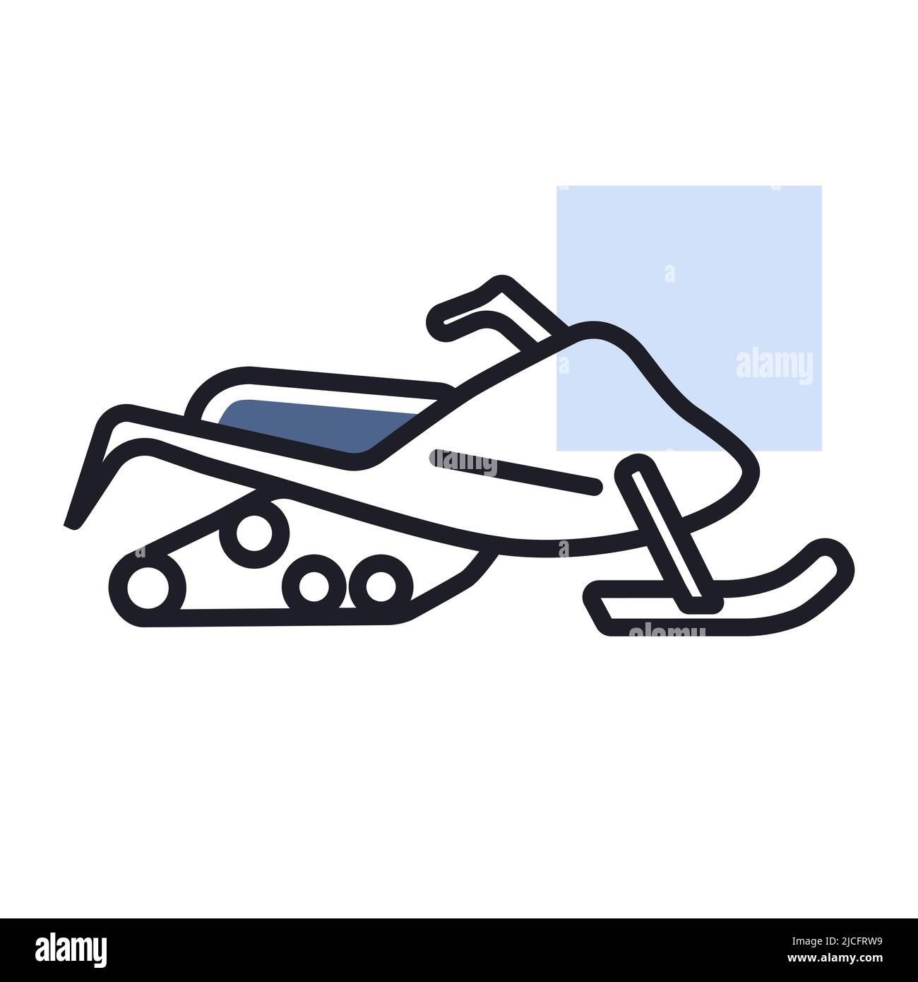 Snowmobile vector isolated icon. Graph symbol for travel and tourism ...