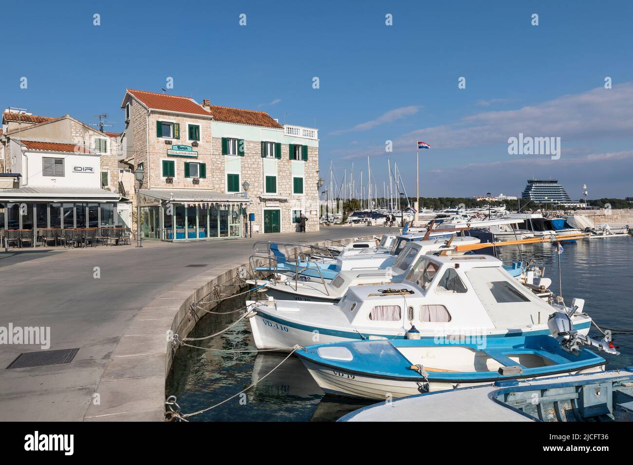 At the port of the small town of vodice hi-res stock photography and ...