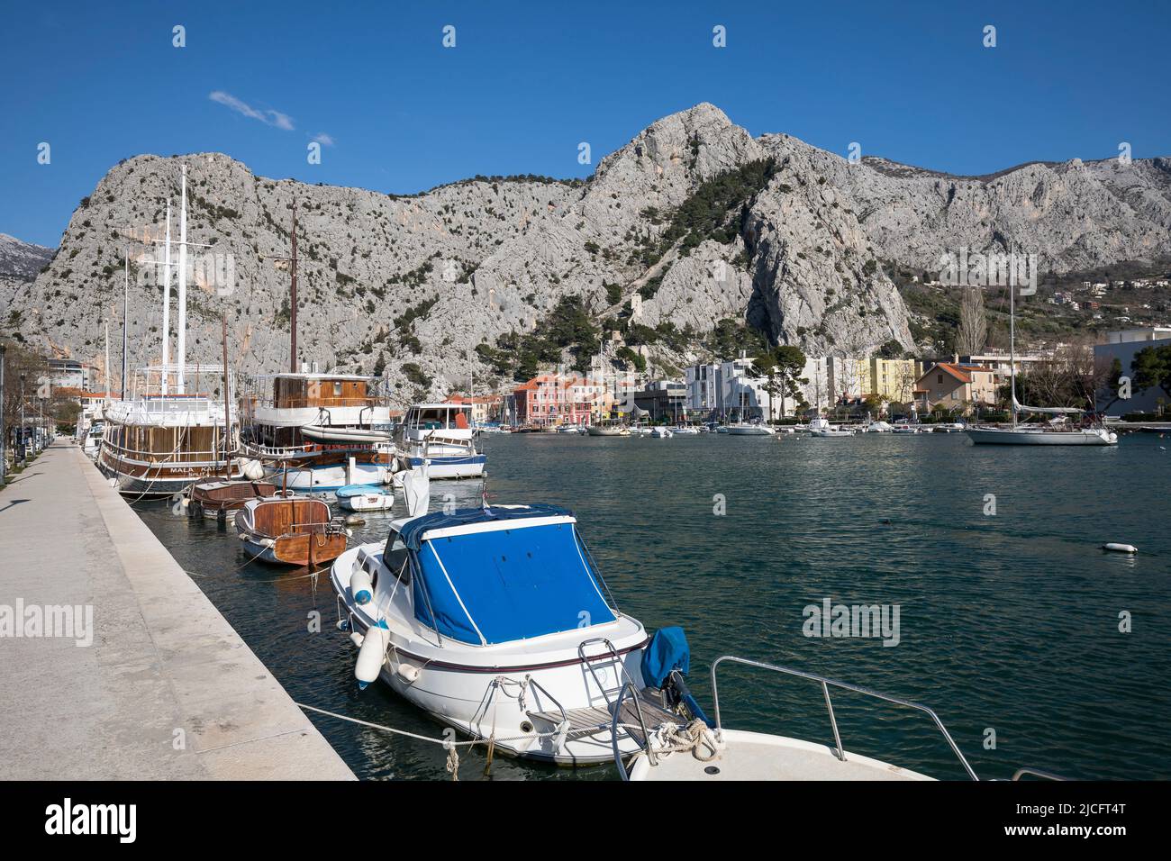 Omis City Port, Split-Dalmatia County, Dalmatia, Croatia, Europe Stock ...