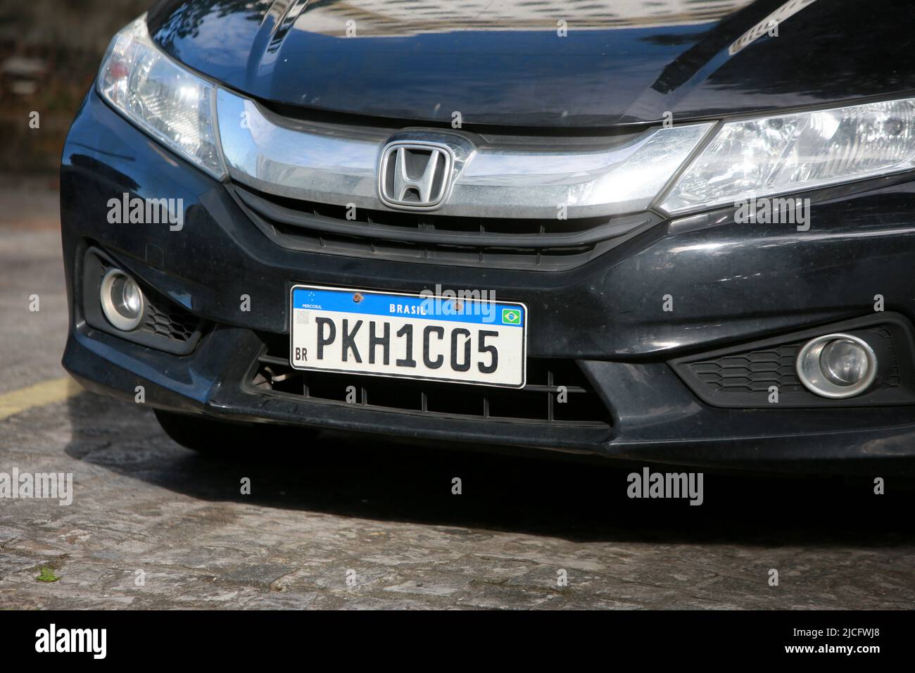 salvador, bahia, brazil - june 12, 2022: Vehicle license plate used in ...