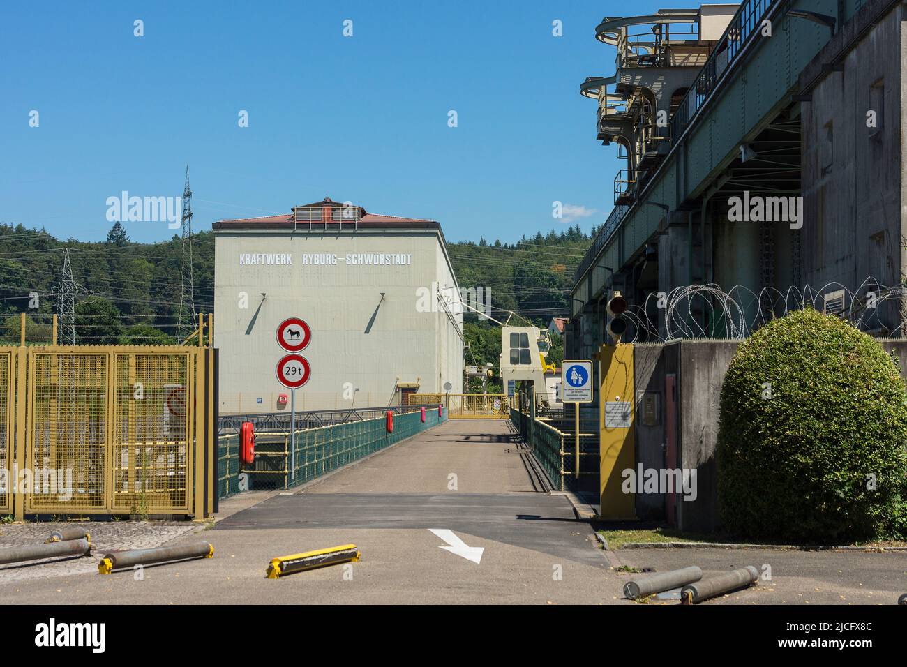 Germany - Switzerland border, Rhine cycle path, Ryburg-Schwörstadt ...