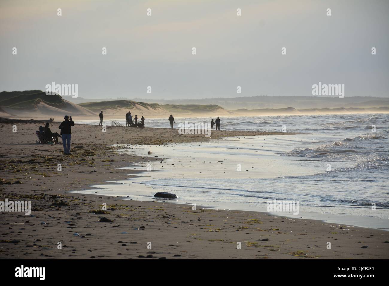 Sundown on Cavendish Beach, Prince Edward Island Stock Photo - Alamy