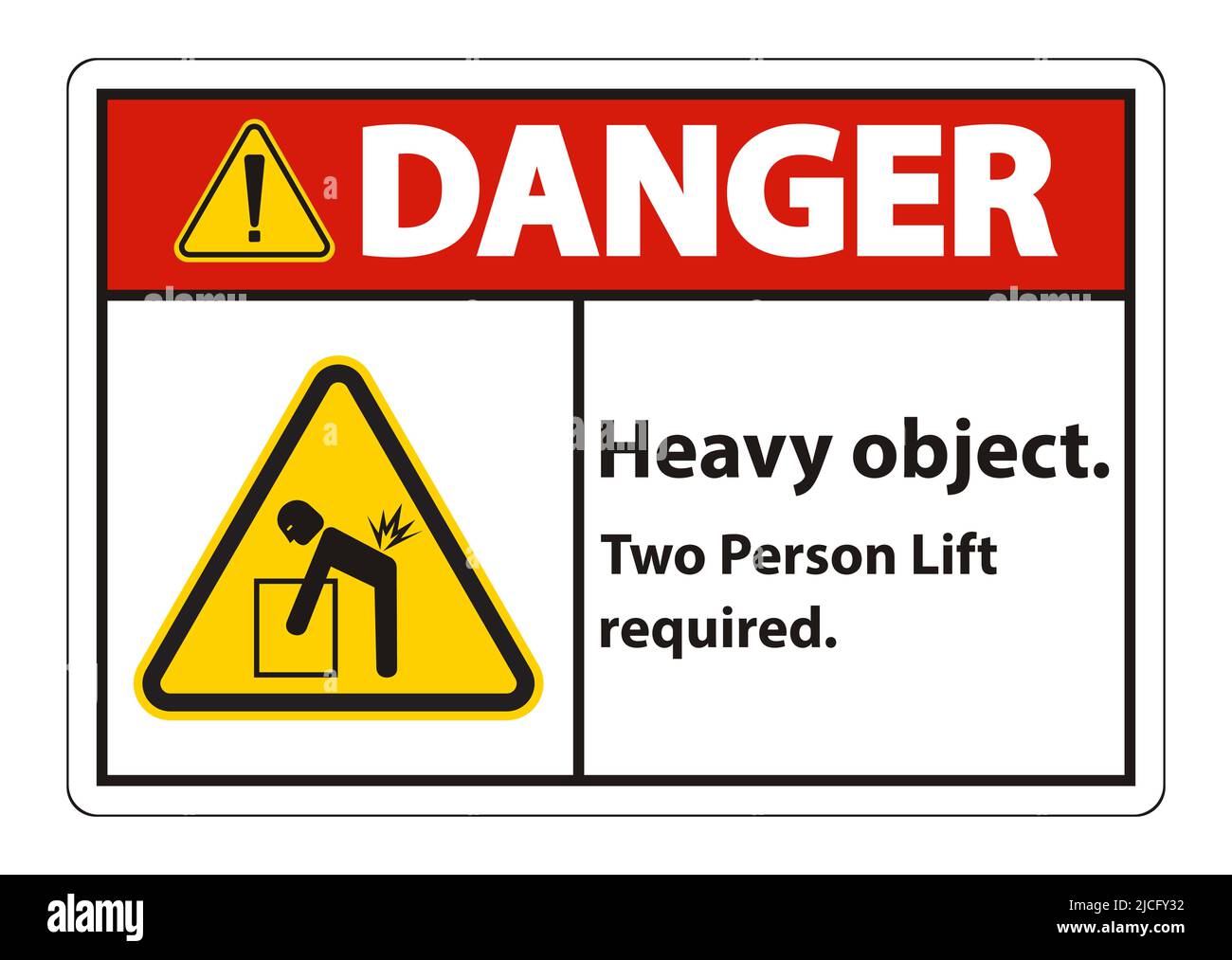 Heavy Object,Two Person Lift Required Sign Isolate On White Background ...